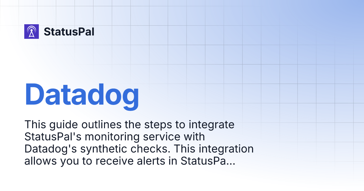 Datadog | StatusPal